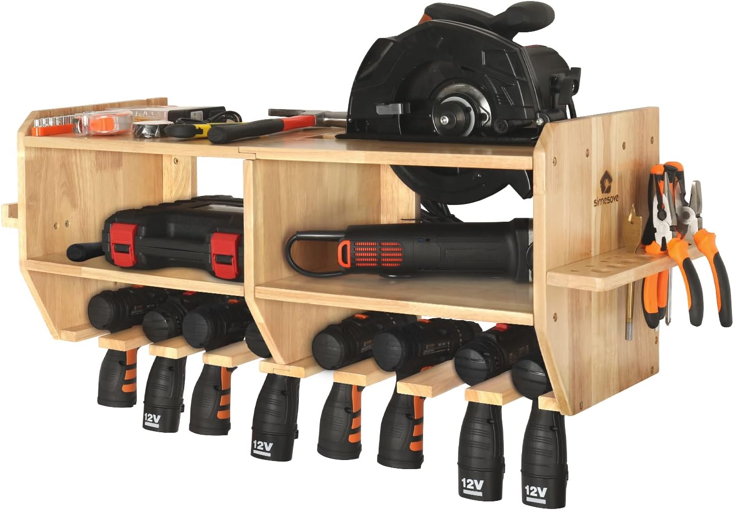 Organizador de madera para herramientas, mueble aereo macizo. Simesove ...